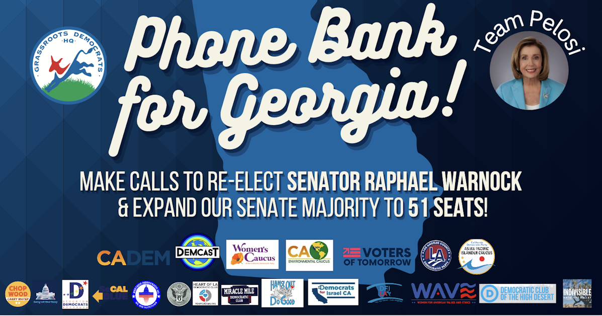 Phone Bank into Georgia to re-elect Senator Warnock! · Mobilize